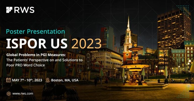 RWS to Give Presentation at ISPOR 2023 Conference - Pharmaceutical ...